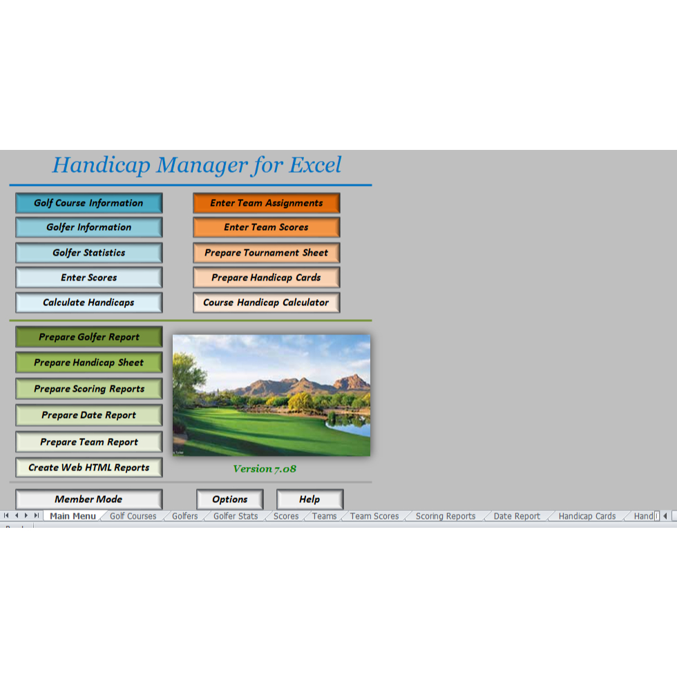 Jual Software Aplikasi Score Handicap Golf Manager for Excel (TERBARU ...
