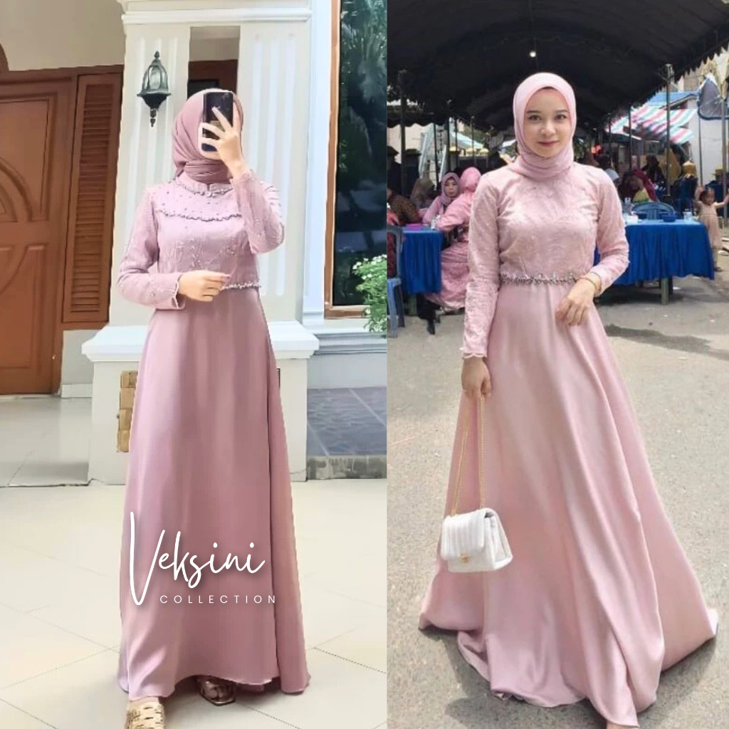 Jual Gamis Brukat Premium Terbaru Gamis Kondangan Tunangan Modern Gamis ...