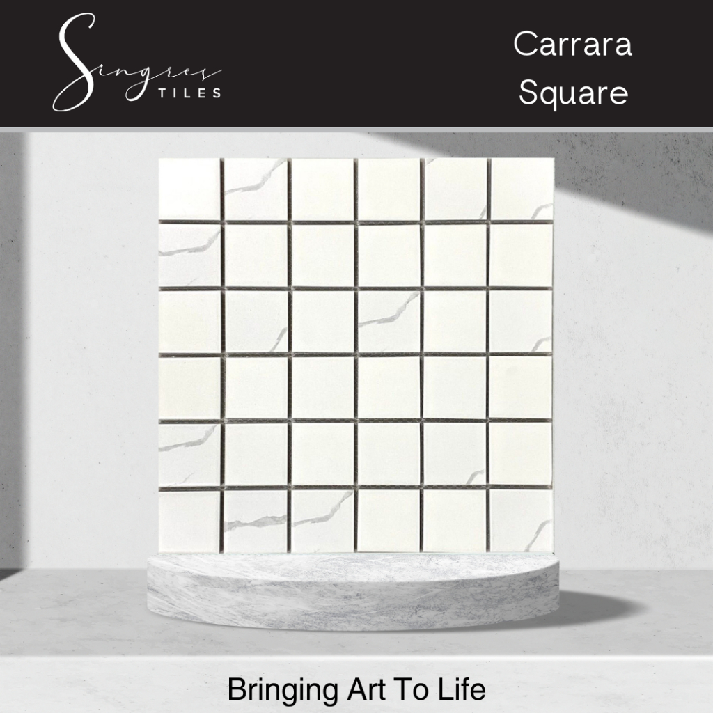 Jual Singres Tiles - Carrara Square Mosaic Tiles | Shopee Indonesia