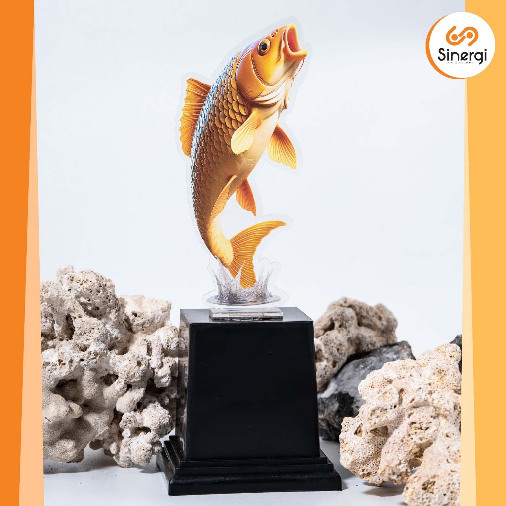 Jual Piala Akrilik Ikan Mas Souvenir Trophy Kejuaraan Memancing, Hadiah ...