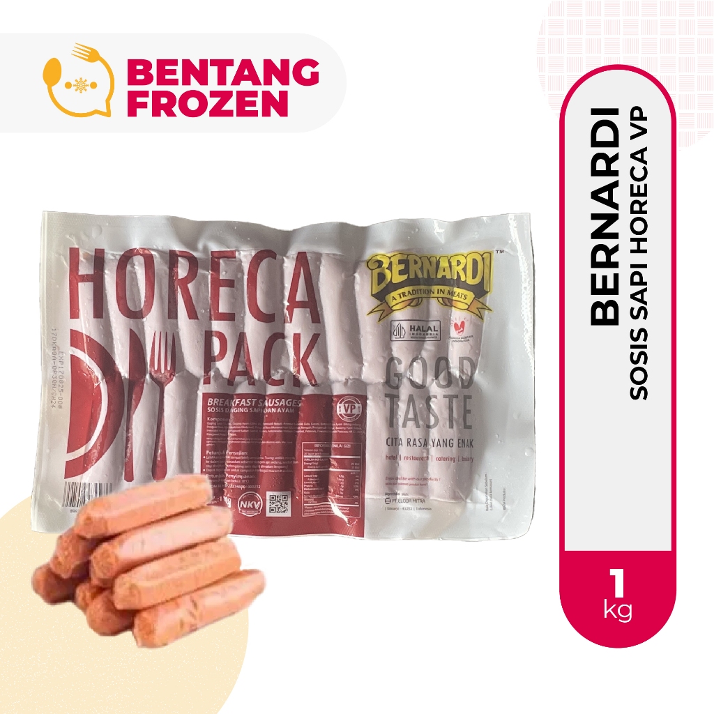 Jual Bernardi Sosis Kombinasi Sapi dan Ayam Horeca Pack VP 1 Kg ...