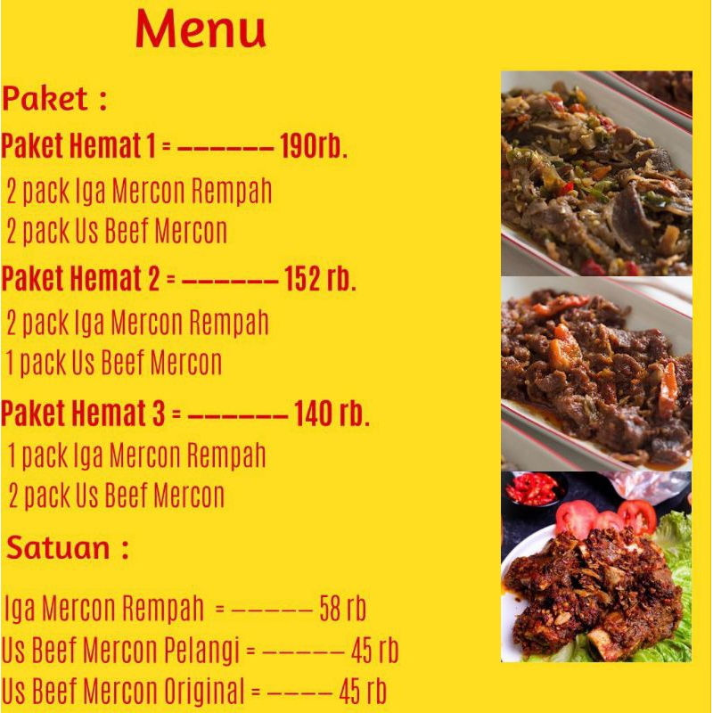 Jual NEW !! PAKET HEMAT 1 ( 2 PACK IGA MERCON DAN 2 PACK US BEEF MERCON ...