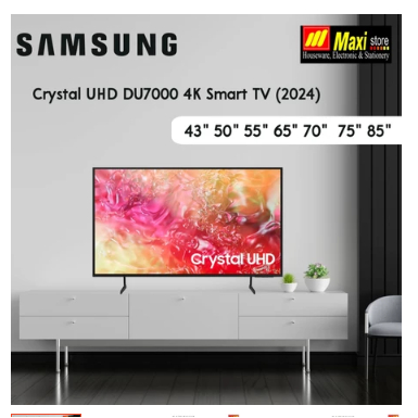 Jual SAMSUNG DU7000 Crystal UHD UA85DU7000 / UA75DU7000 / UA70DU7000 ...