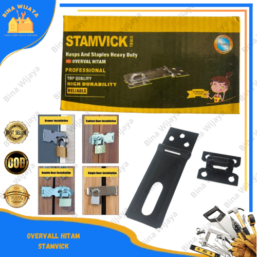 Jual OVERVALL HITAM STAMVICK 3" 4" 5" INCH - ENGSEL GEMBOK - KUNCI ...