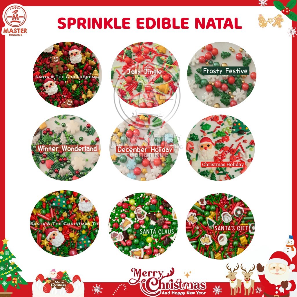 Jual Sprinkle Natal / Sprinkle Edible Merry Christmas [Kecil 20gr ...