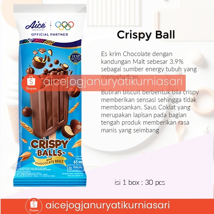 Jual Aice Crispy Ball 1 dus isi 30 pcs | Shopee Indonesia