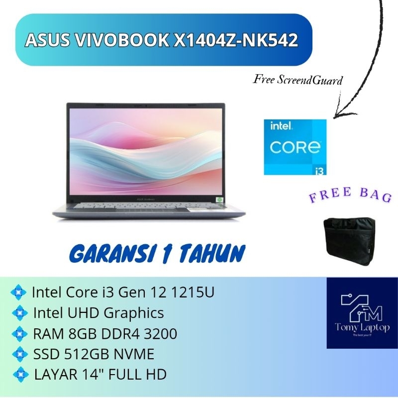Jual LAPTOP ASUS VIVOBOOK X1404Z-NK542 INTEL CORE I3 1215U 8GB SSD512GB ...