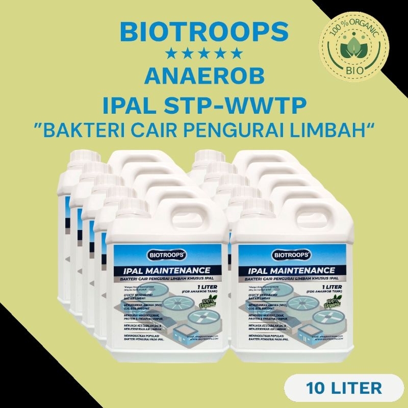 Jual ANAEROB BIOTROOPS Kemasan 1 Liter isi 10 | Bakteri pengurai limbah cair IPAL STP WWTP ...