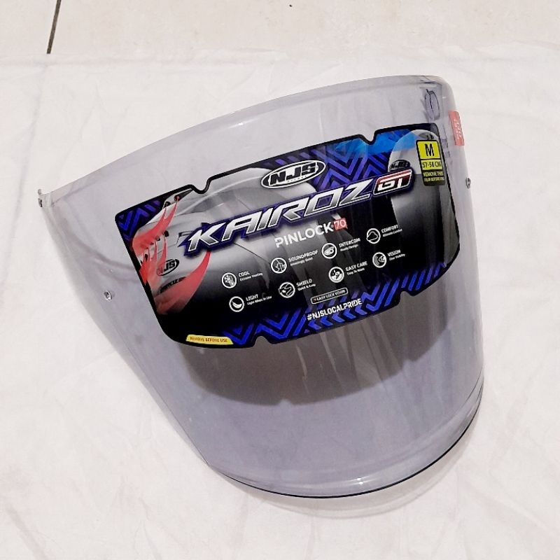 Jual visor helm NJS kairoz GT terbaru. warna light smoke. copotan dari ...