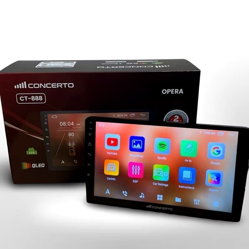 Jual Head Unit Android 9 inch Concerto CT-888 Layar Qled Carplay ...