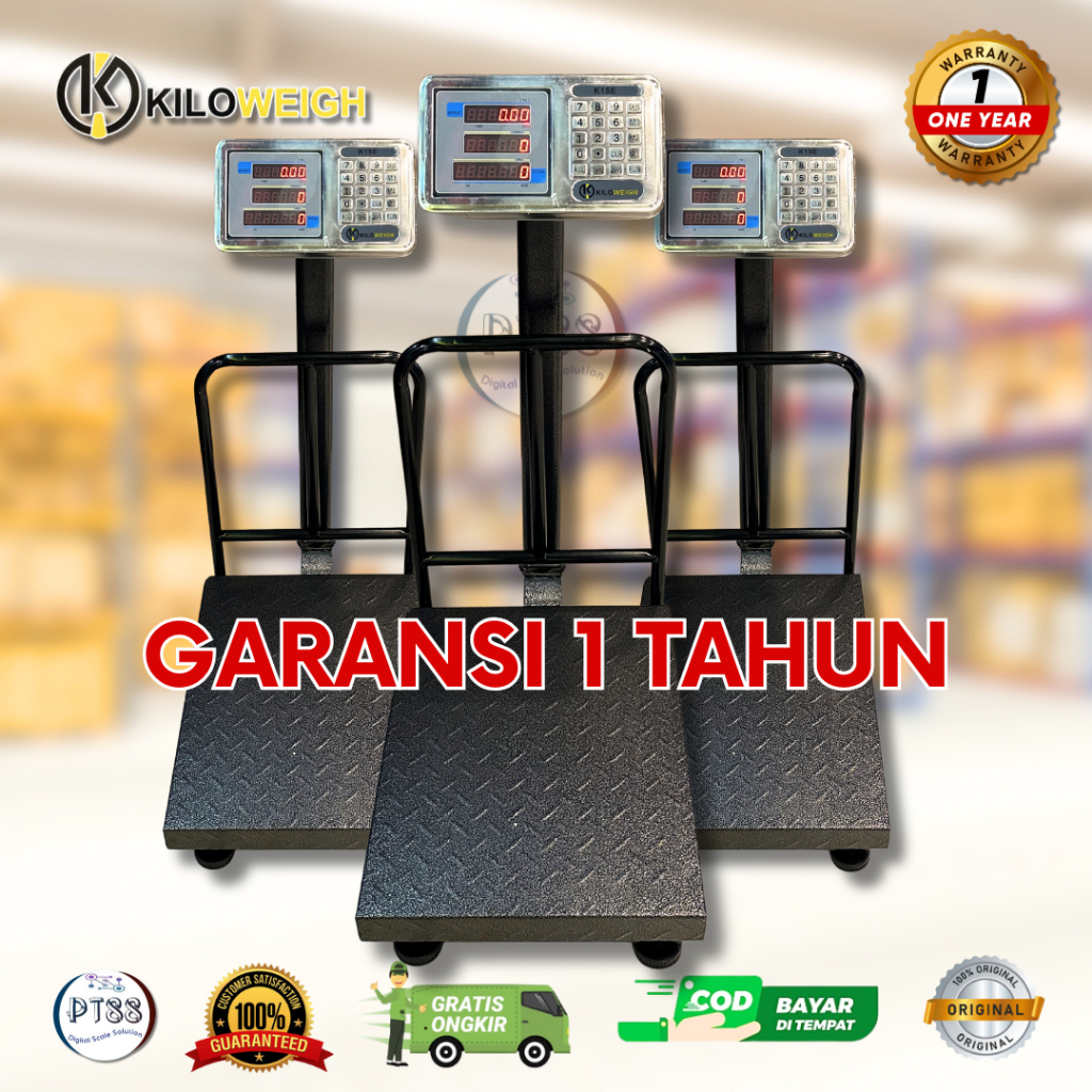 Jual Timbangan Duduk Digital 50kg/100kg/150kg/200kg/300kg/500kg KILOWEIGH /Timbangan Lipat ...