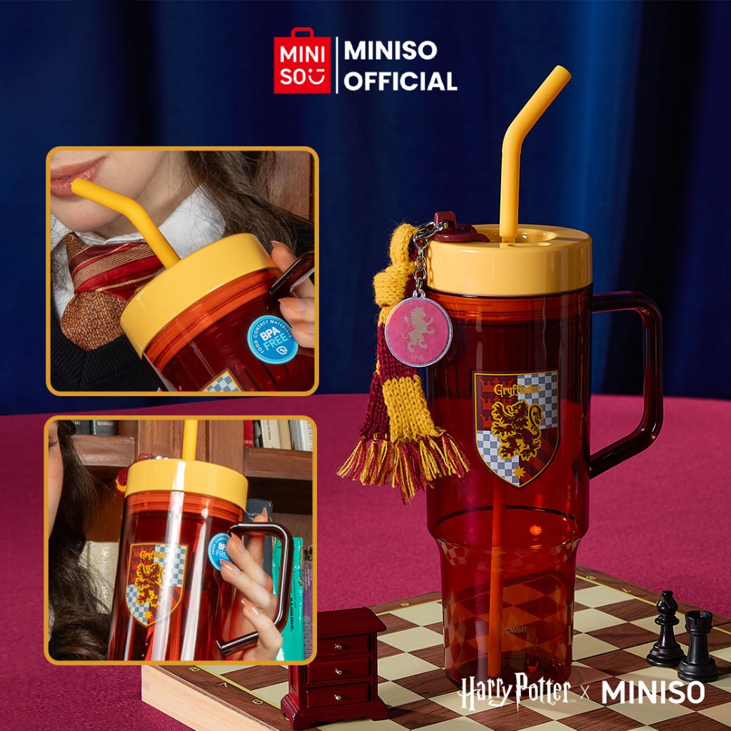 Jual Miniso X Harry Potter 1.25L Botol Minum Plastik Dengan Straw ...