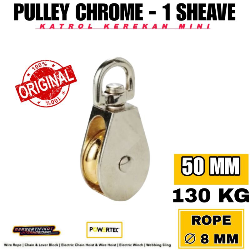 Jual SMALL PULLEY CHROME KATROL KEREKAN 50MM 2'' - 1 SHEAVE |KATROL ...
