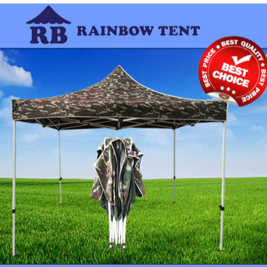 Jual Tenda Lipat 3x3 Premium 1,2mm + Atap Army D1080 Tebal Double Layer ...