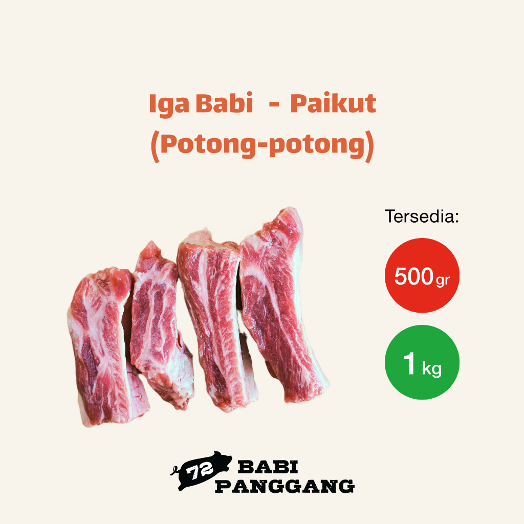 Jual Daging Babi Iga Sup Potong-potong / Paikut Potong-potong / Spare ...