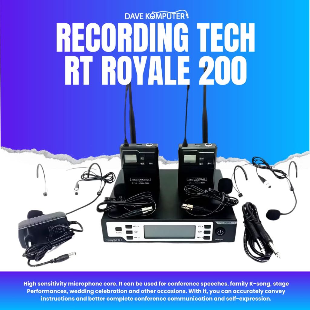Jual RECORDING TECH RT ROYALE 200 / ROYALE200 2 Mic wireless Bando ...