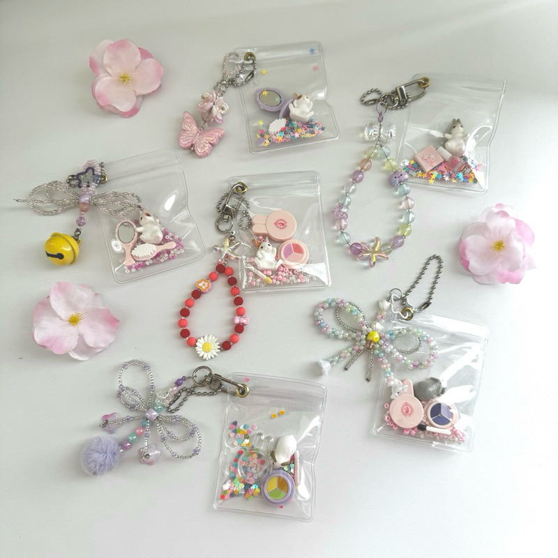 Jual [ket_trinket x beads by vee] trinket pouch keychain gotochi strap ...