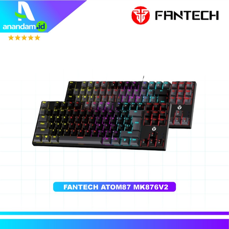 Jual Fantech MK876 V2 MK876v2 ATOM87 RGB Mechanical Gaming Keyboard ...