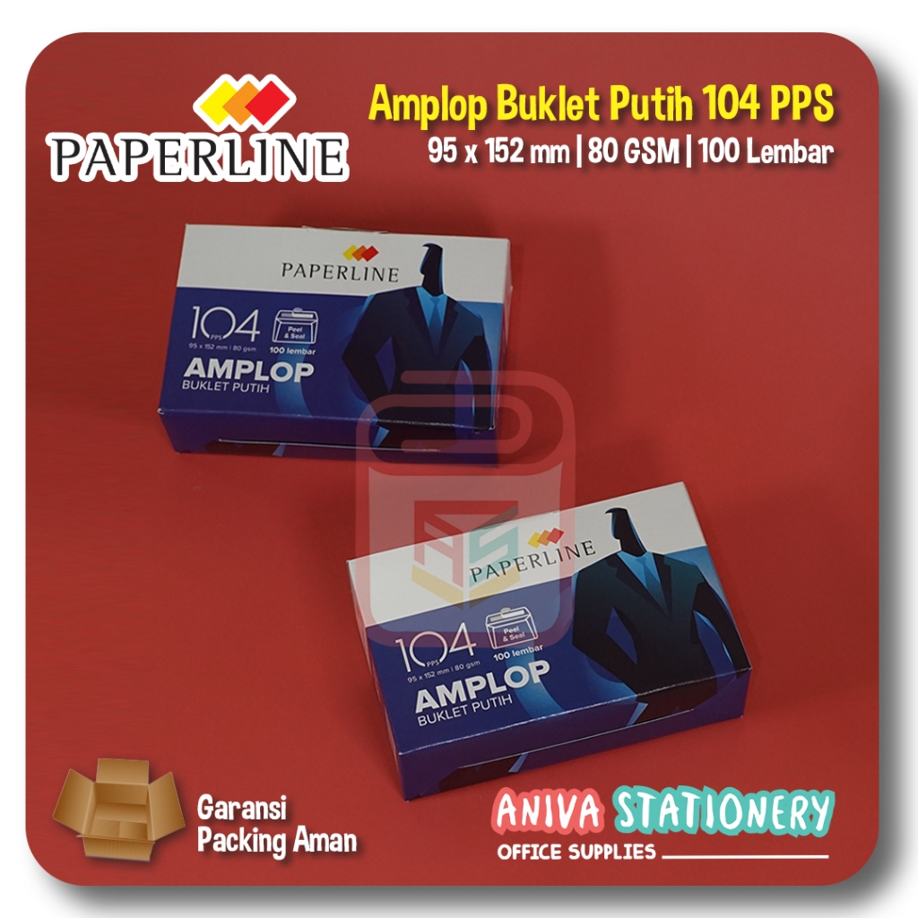 Jual PAPERLINE AMPLOP 104 PUTIH POLOS PPS ( 95mm x 152mm ) | Shopee ...