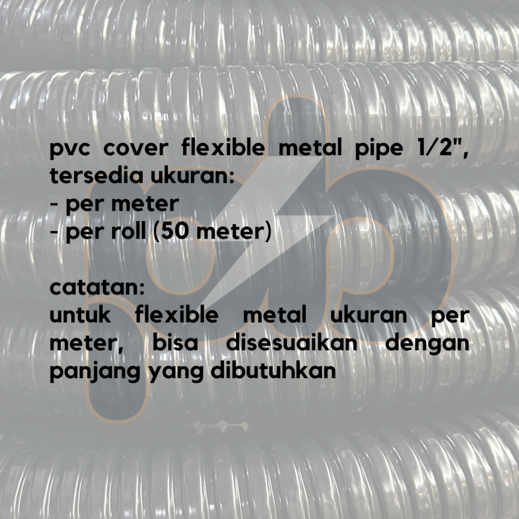 Jual Flexible Metal Conduit 1/2 Inch 50 Meter / Flexible Metal Pipe 1/2 ...