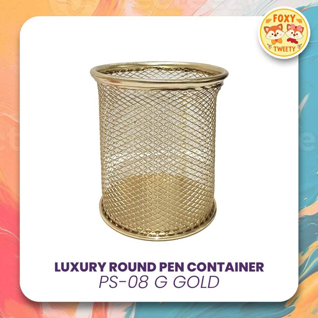 Jual LUXURY ROUND PEN Container Desk Pen / Tempat Pensil Tabung PS-08 ...