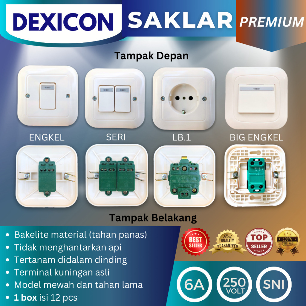 Jual SAKLAR LAMPU INBOW PREMIUM SERI ENGKEL STOP KONTAK PUTIH SAKELAR ...