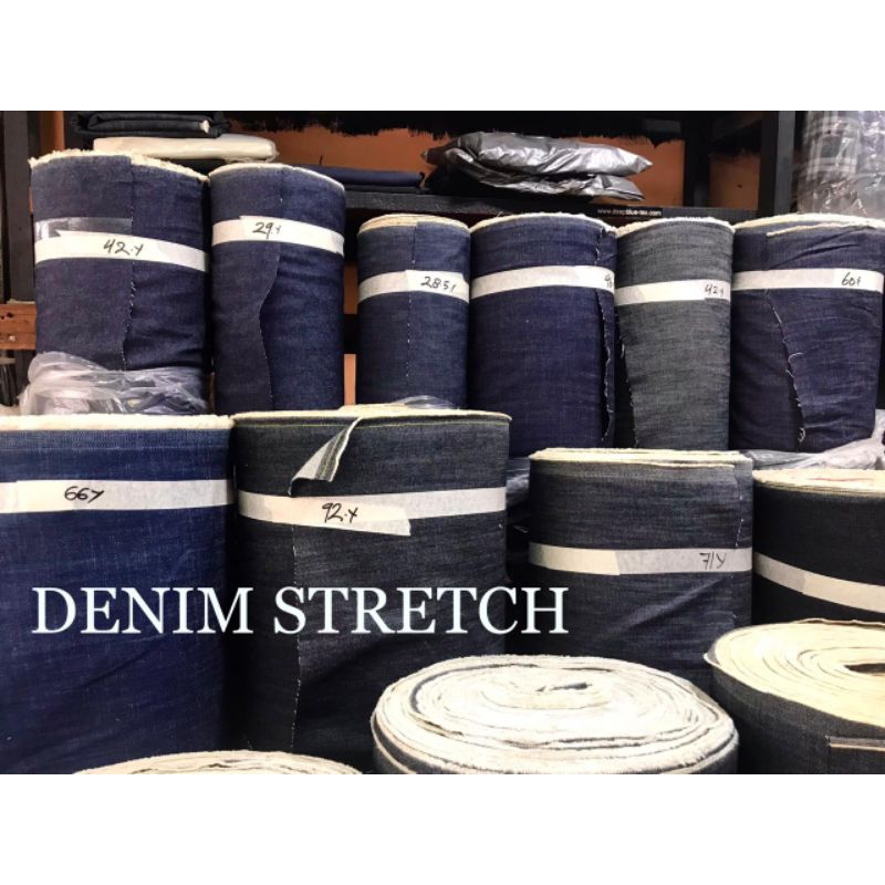 Jual Bahan Denim Strecth Kain Denim Melar Meteran | Shopee Indonesia