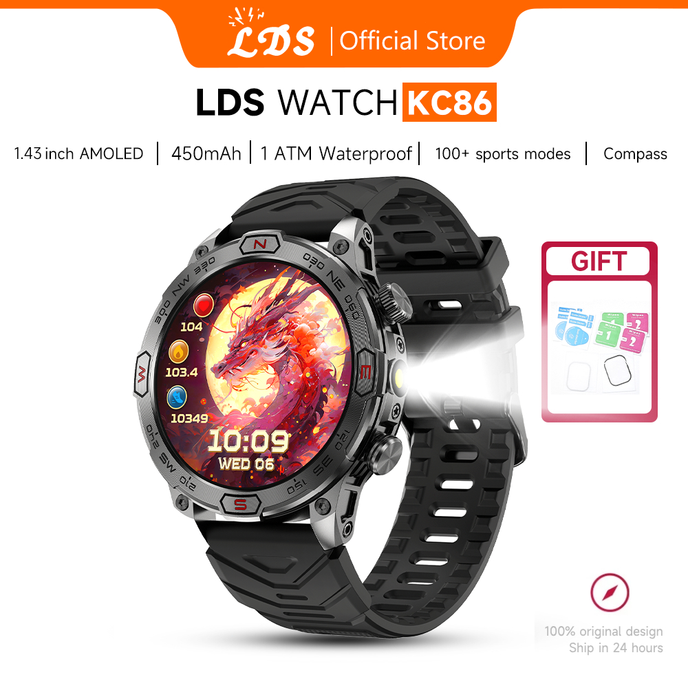 Jual 2024 NEW LDS SmartWatch KC86 Round Full Touch Screen Jam Tangan ...