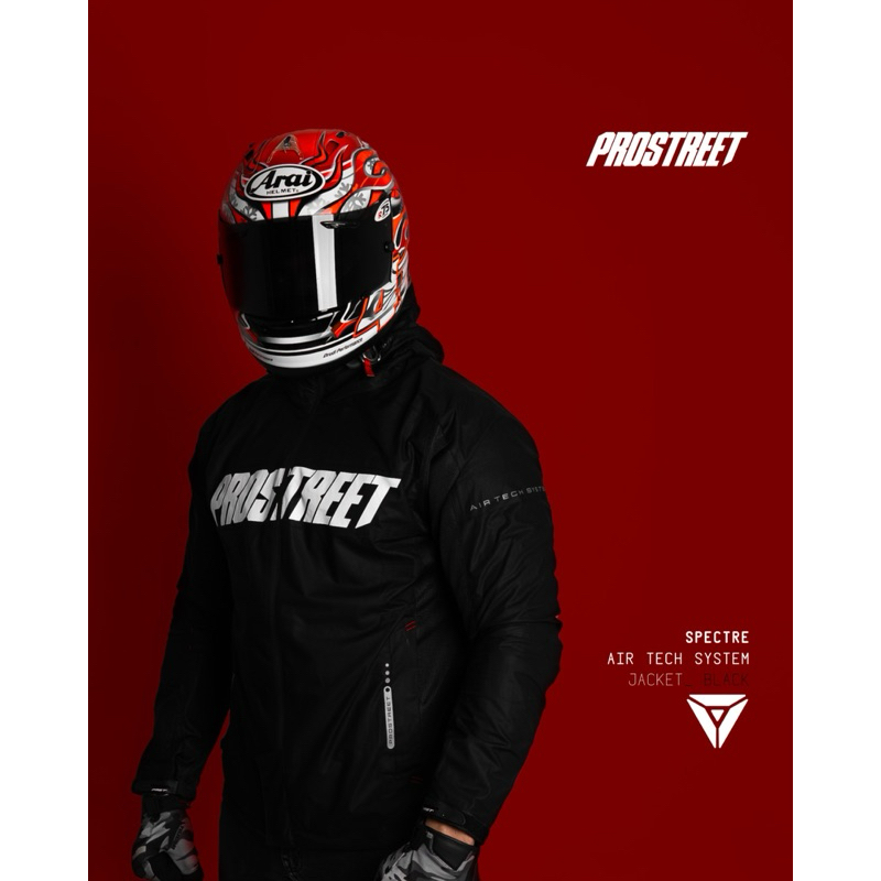 Jual JAKET PROSTREET SPECTRE AIR TECH SYSTEM BLACK ORIGINAL | Shopee ...