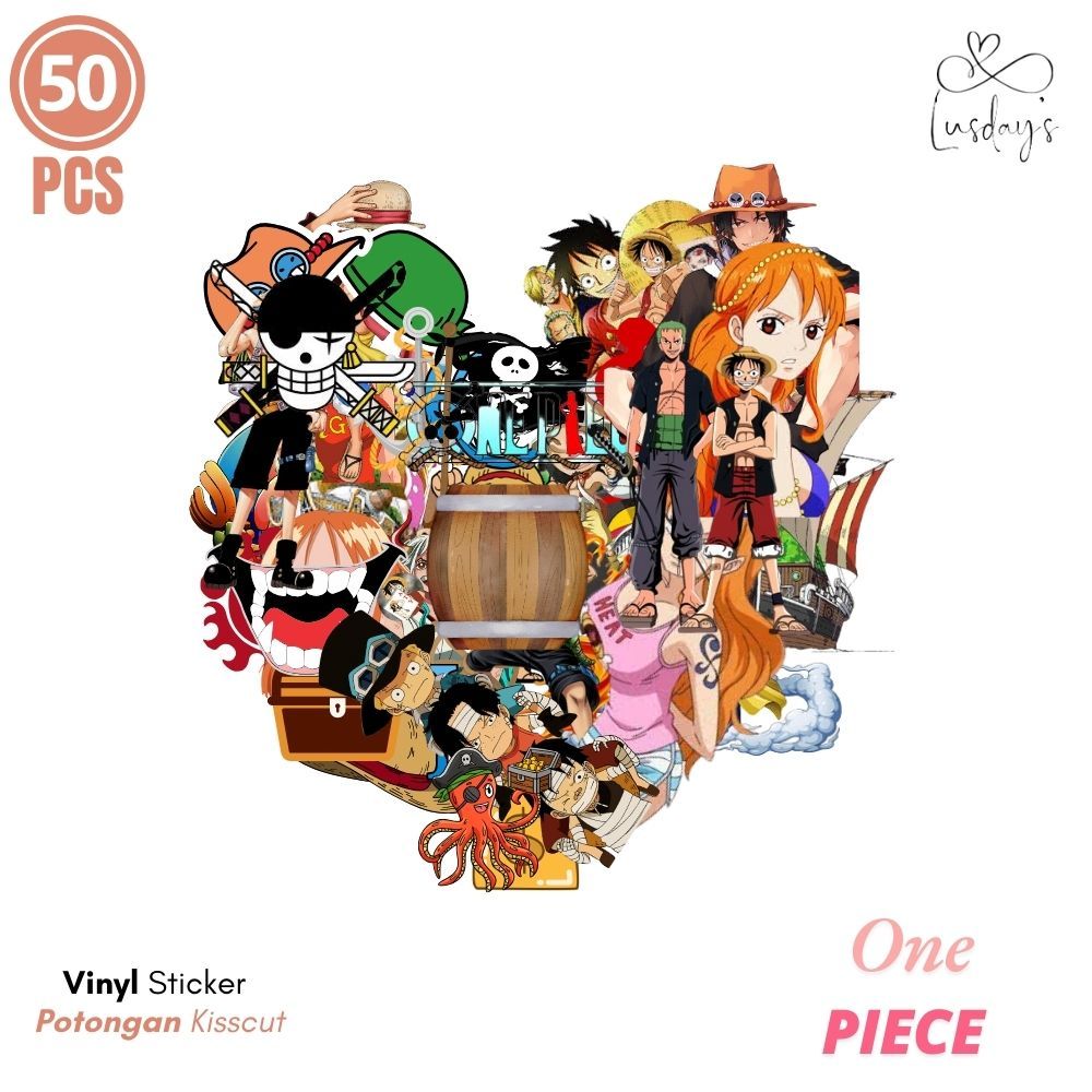 Jual STIKER Vinyl Aesthetic One Piece Waterproof - Sticker Helm Buku ...