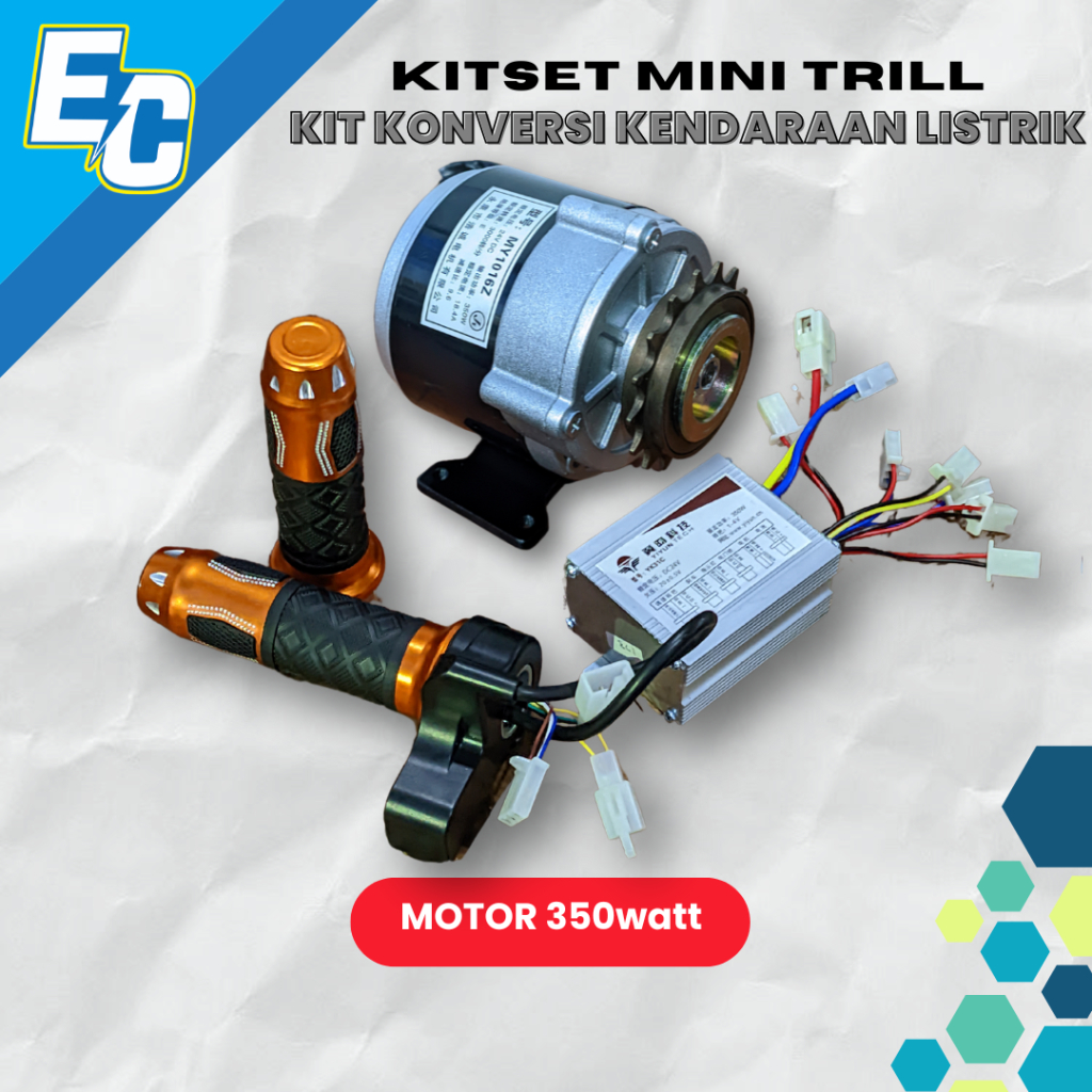 Jual Kitset Motor Trill brused DC 350watt Kendaraan Listrik | Shopee ...