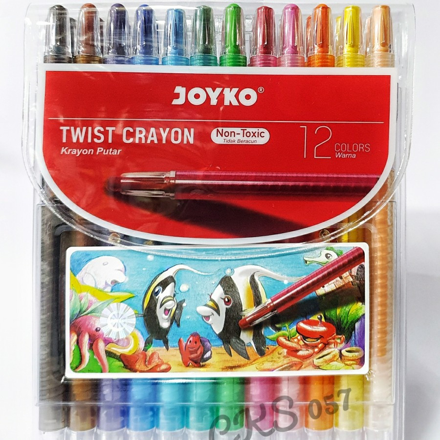 Jual CRAYON TWIST JOYKO 12 WARNA | KRAYON PUTAR JOYKO 12 WARNA | MITRA ...