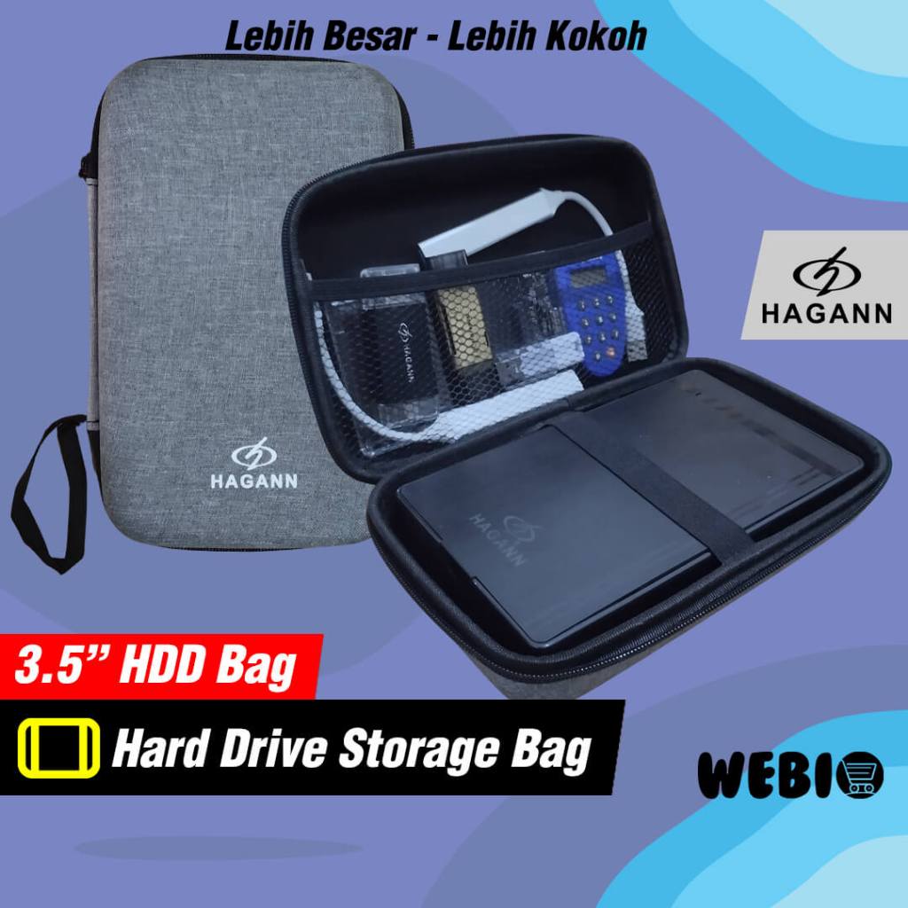 Jual Tas Penyimpanan Hardisk Eksternal 3.5 Inch SATA Storage Case Pouch HDD/SSD Multifungsi ...