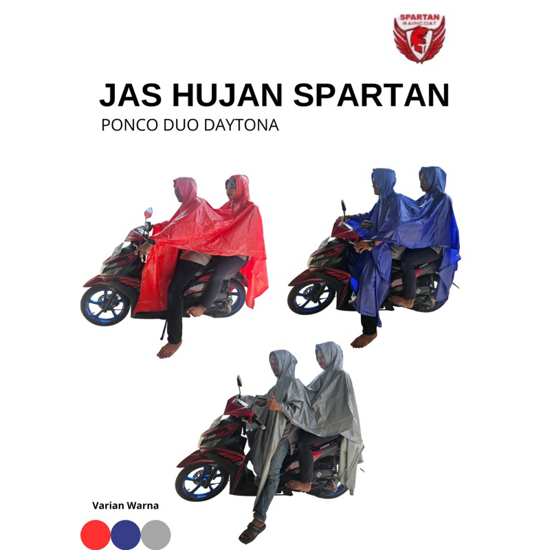 Jual Jas Hujan SPARTAN Ponco Duo [ALL SIZE] - Mantel Hujan Karet Kepala ...