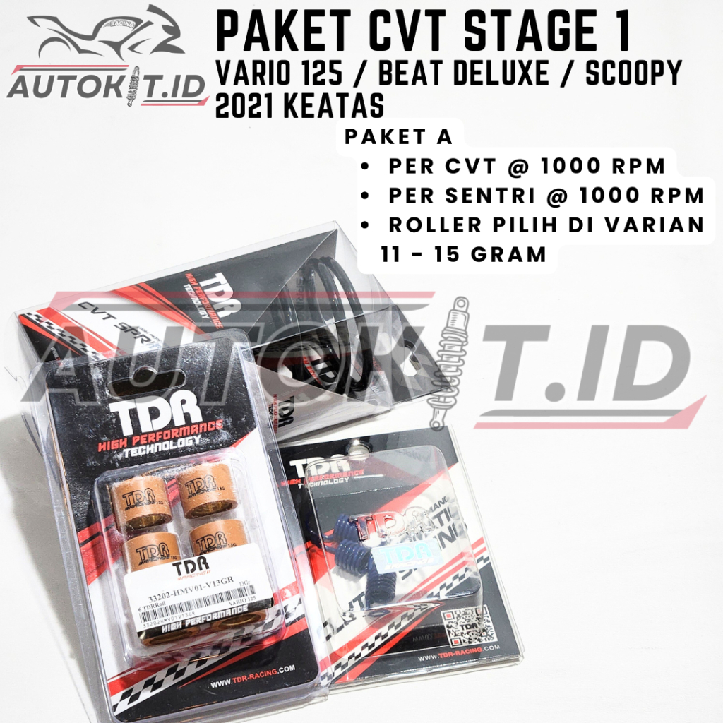 Jual PAKET KIRIAN CVT TDR UNTUK VARIO 125 TECHNO / KZR / LED OLD / NEW ...