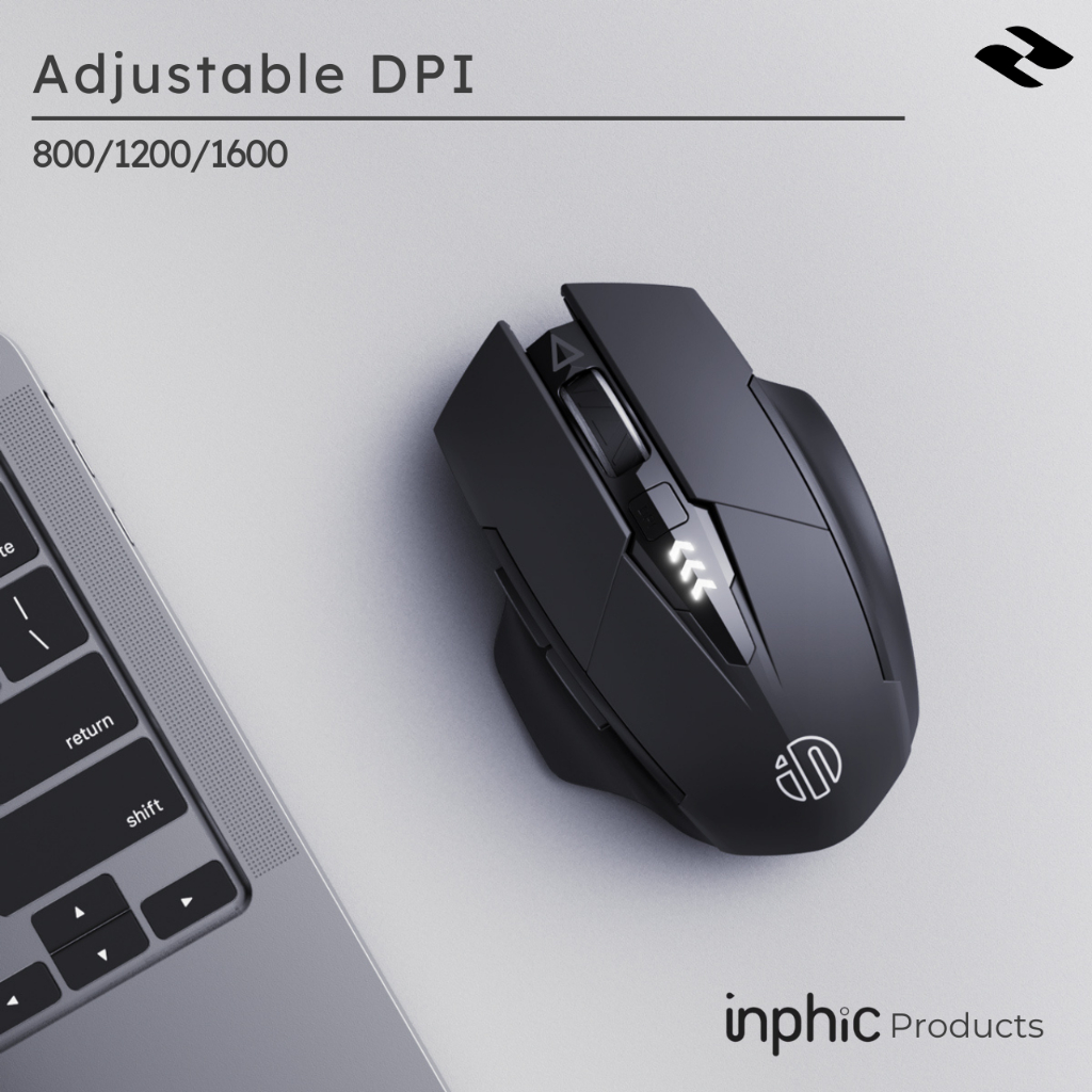 Jual Mouse Gaming Wireless Silent Click Rechargeable Battery F1 INPHIC ...