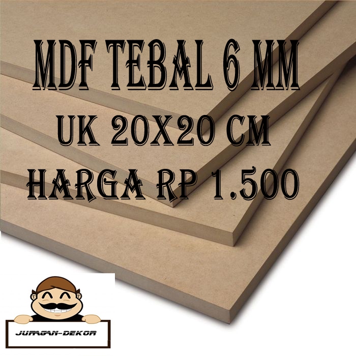 Jual papan mdf tebal 6mm ukuran 20x20cm | Shopee Indonesia