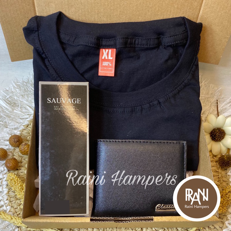 Jual Gift Box Kaos Cowok Dompet dan Parfum Hampers Kaos Cowok Kado ...