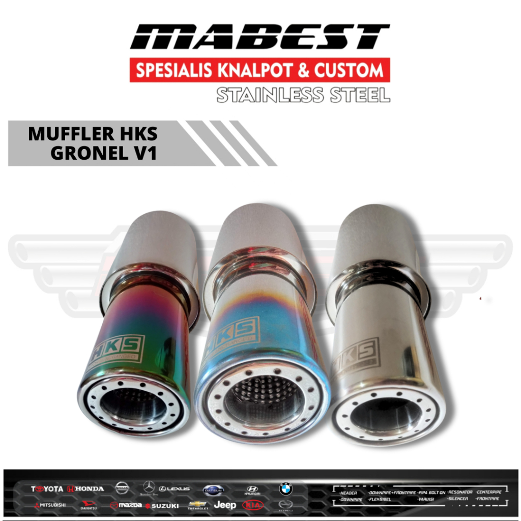 Jual Knalpot Racing Mobil Gronel HKS Racing Suara Bass Adem Halus ...