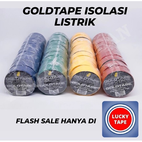 Jual Lakban Isolasi Kabel Listrik GOLDTAPE (PVC 5/8 inchi x 5 yard ...