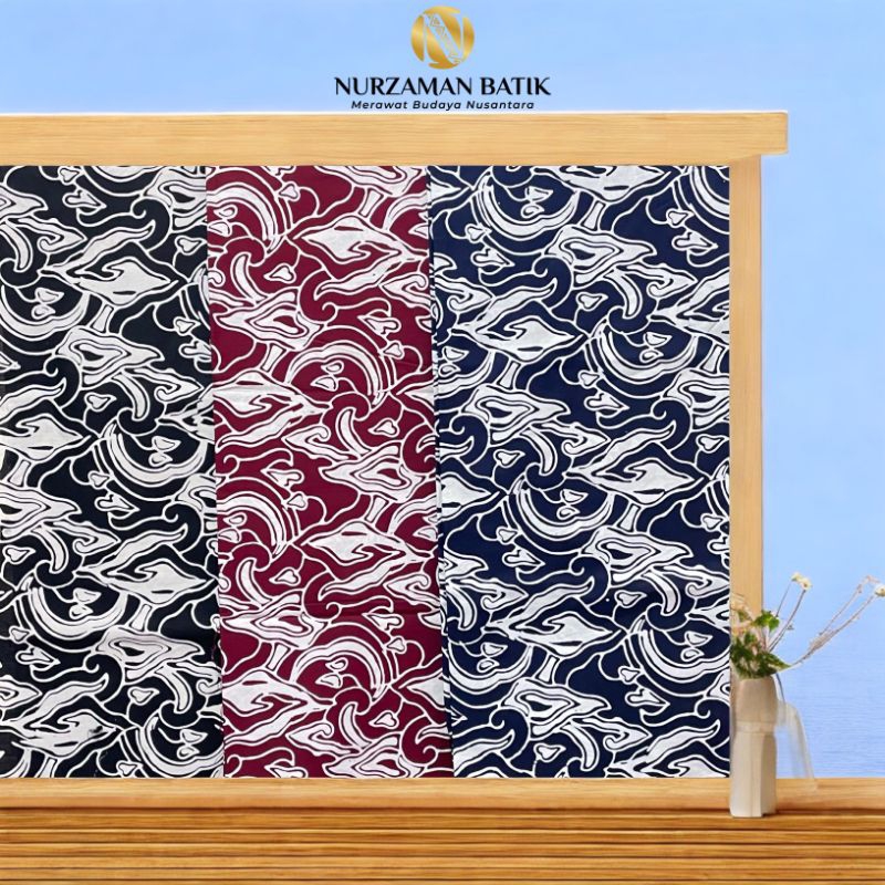 Jual Kain Batik Mega Mendung Cap Asli Nurzaman Batik | Shopee Indonesia