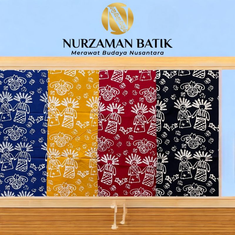 Jual Kain Batik Betawi Motif Ondel Ondel Cap Nurzaman | Shopee Indonesia