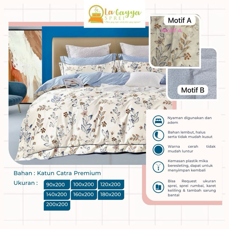Jual La Gayya Sprei HomeMade Seprei Ukuran 200x200T30 Seprai 180x200T30 ...