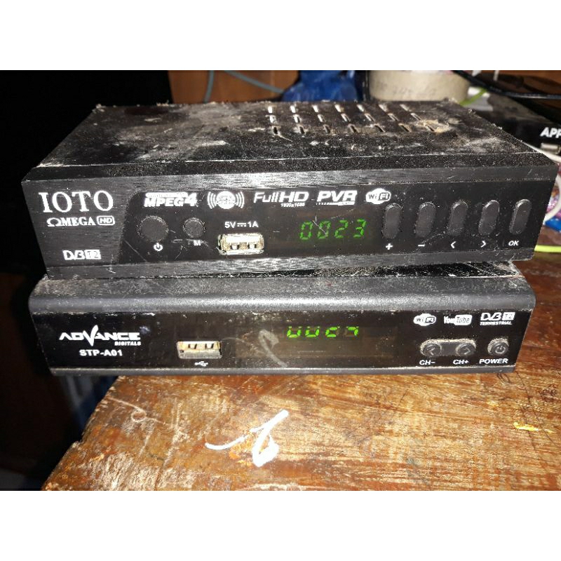 Jual set top box plus box hidup tanpa remot/ tuner tv digital/mesin set ...