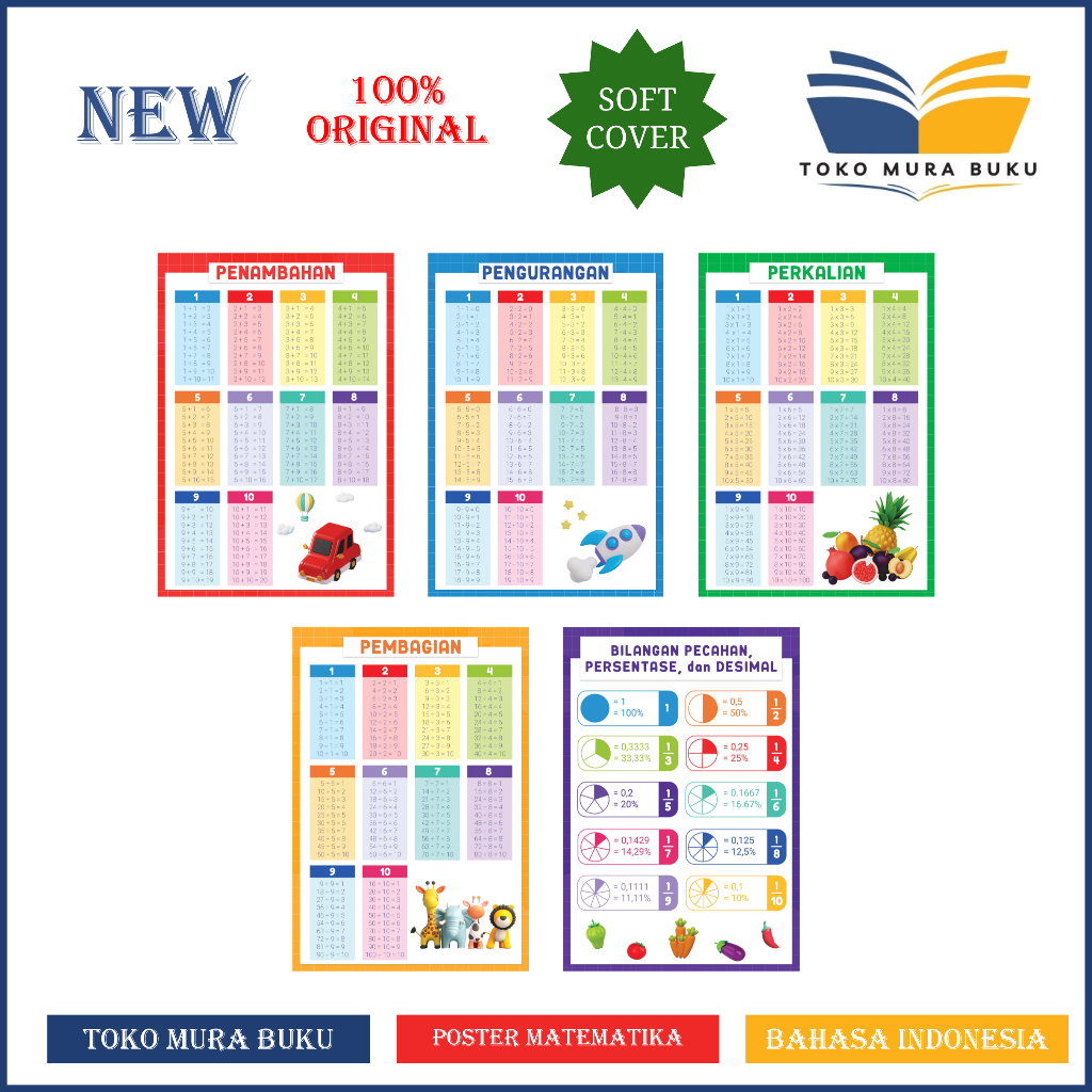 Jual Poster Edukasi Matematika / Poster MAtematika / Poster Edukasi ...