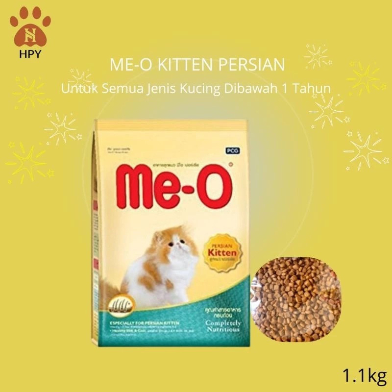 Jual Meo Kitten Persian 1,1kg/ Makanan anak Kucing Me-O | Shopee Indonesia