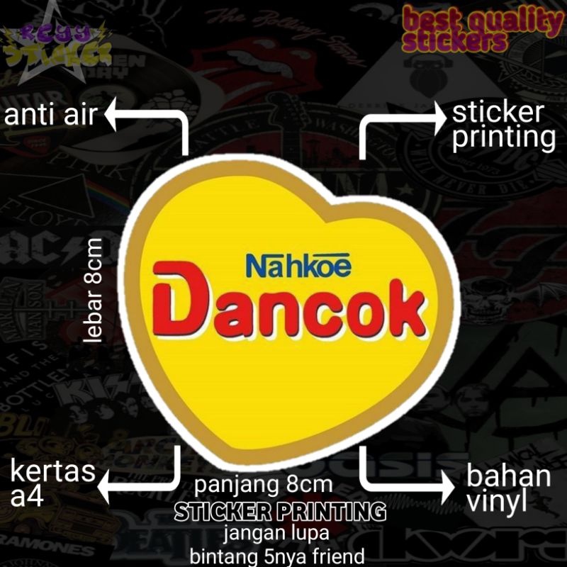 Jual STICKER PRINTING ANTI NAH KOE DANCOK | Shopee Indonesia