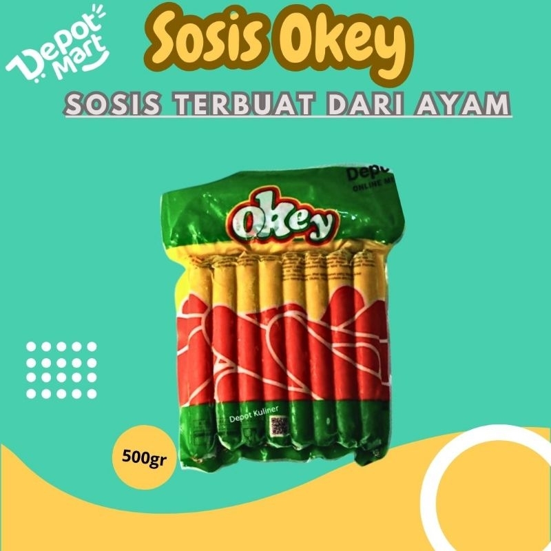 Jual Okey Sosis Ayam Bakar 500 Gram / Okey Chicken Sausage | Shopee ...