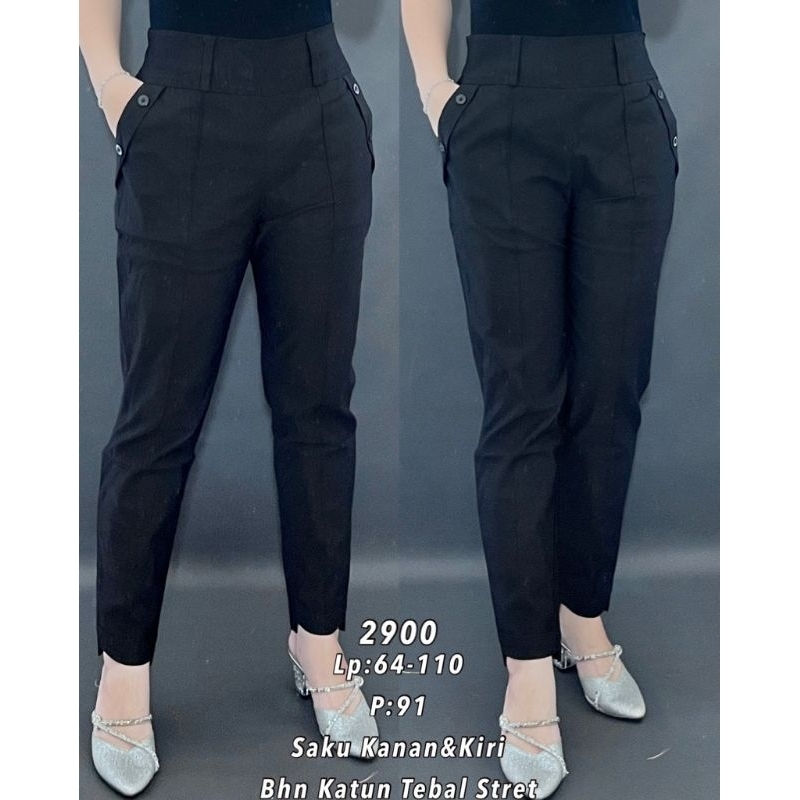 Jual 2900 CP KCG 2 SAKU TULANG KHUSUS HITAM celana panjang | Shopee Indonesia
