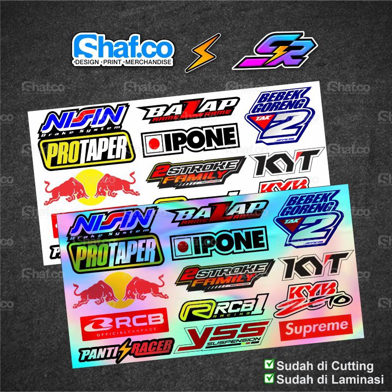 Jual STICKER PACK MOTOR RACING //STIKER SPONSOR RACING // STIKER MOTOR ...